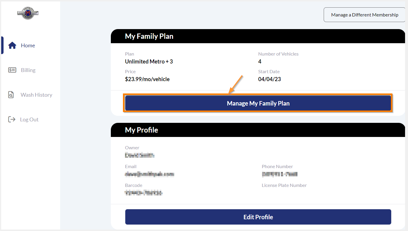 How do I manage my Family Plan? – Metro Express Car Wash Help Center